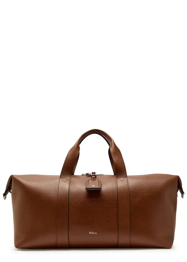 Mulberry Heritage Medium Clipper Grained Leather Holdall - Brown