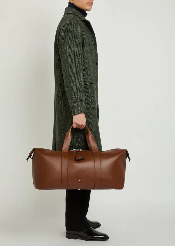 Mulberry Heritage Medium Clipper Grained Leather Holdall