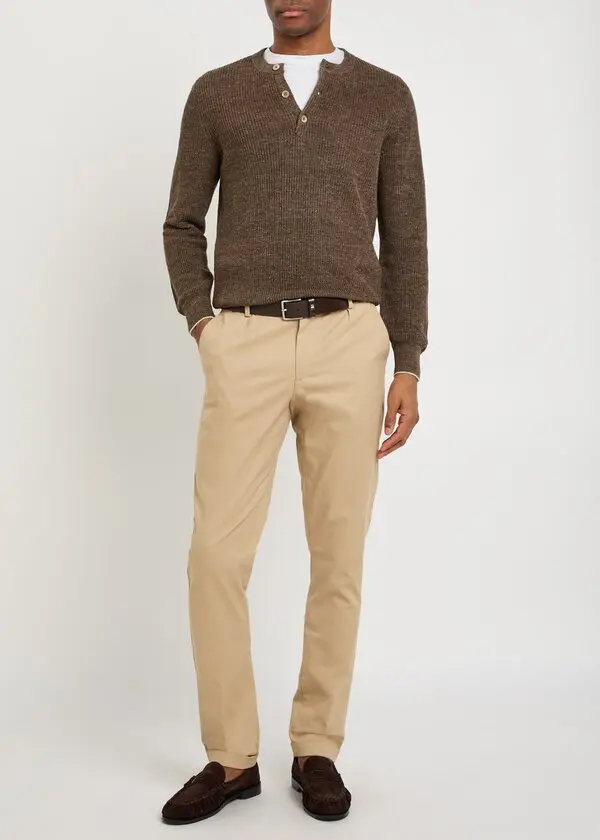 Brunello Cucinelli Ribbed-knit Linen And Cotton-blend Jumper