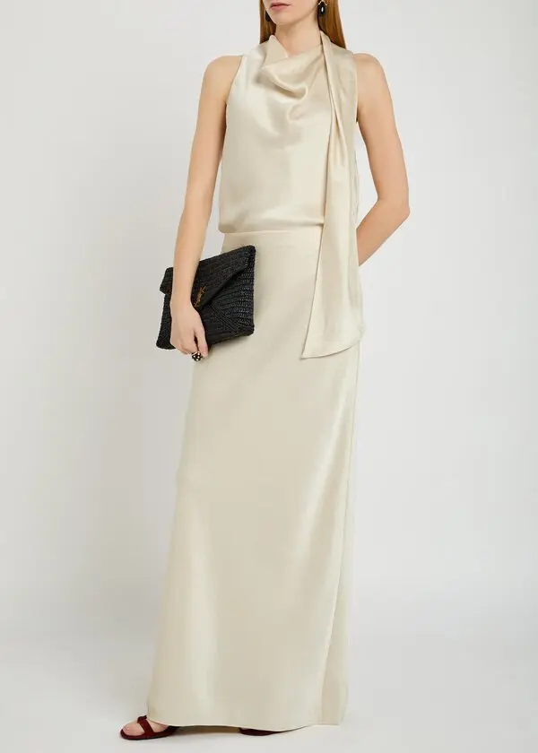 Vince Satin Maxi Skirt - Cream