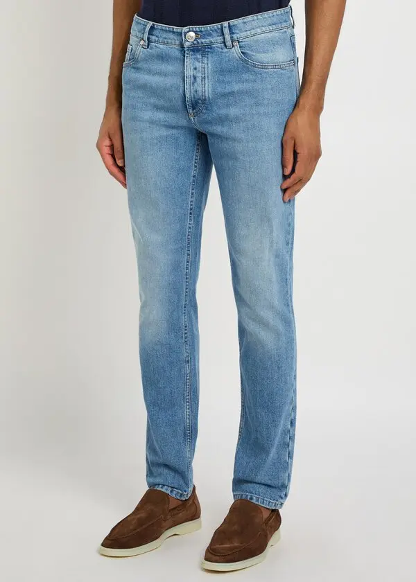 Brunello Cucinelli Tapered-leg Stretch- Jeans - Denim