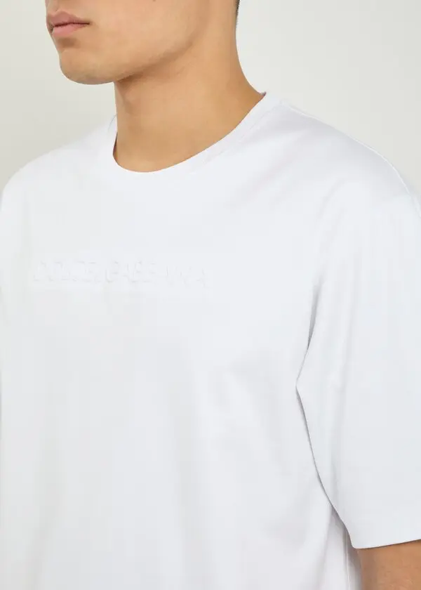 Dolce & Gabbana Logo-embossed Cotton T-shirt