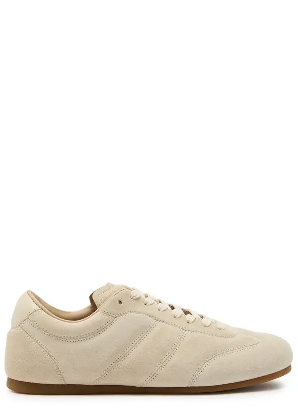 LEMAIRE Quilted Suede Sneakers - Cream