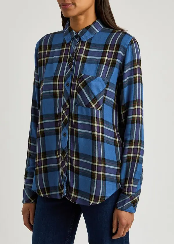 Rails Hunter Checked Rayon Shirt
