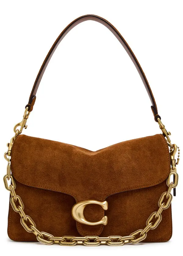 COACH Tabby Suede Shoulder Bag - Brown