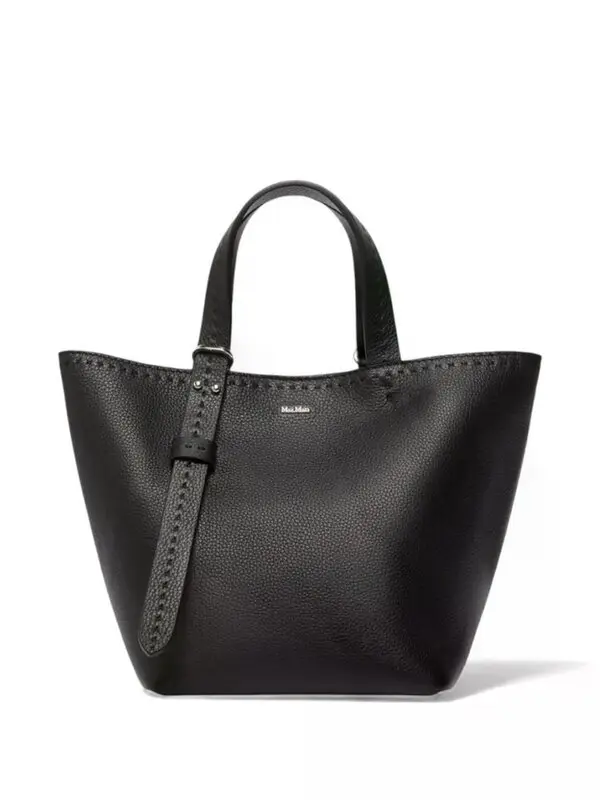 Max Mara Leather Top Handle Tote Bag