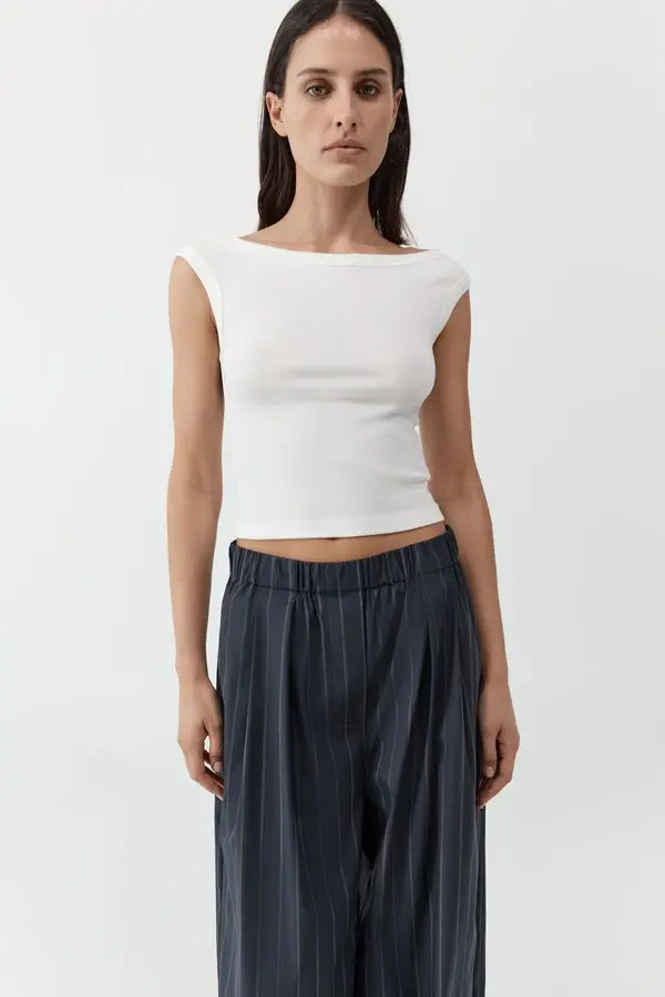 ST. AGNI Organic Cotton Off Shoulder Top