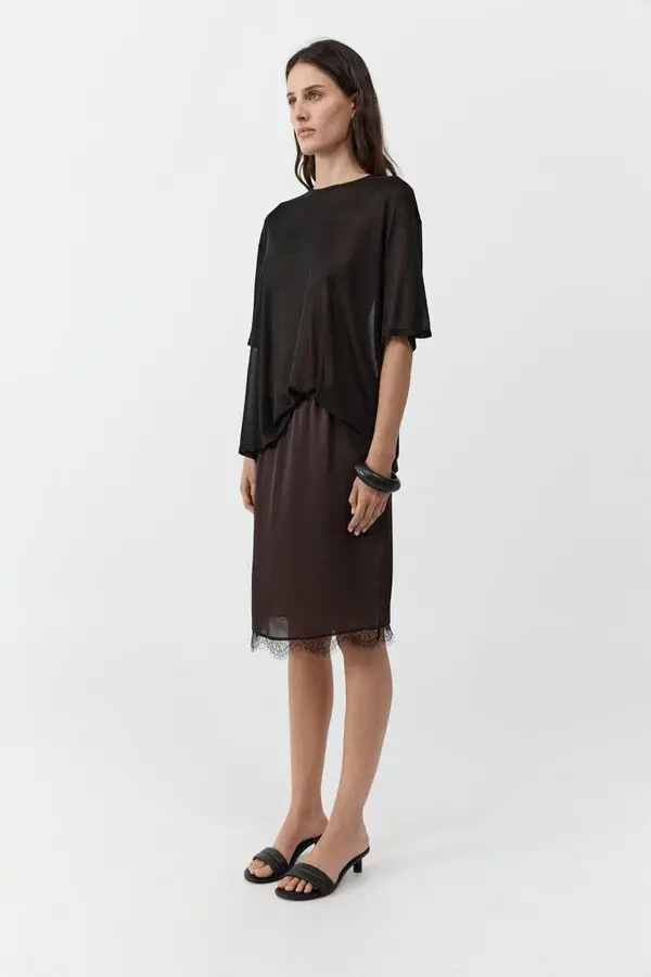 ST. AGNI Fine Jersey Relaxed Tee - Black