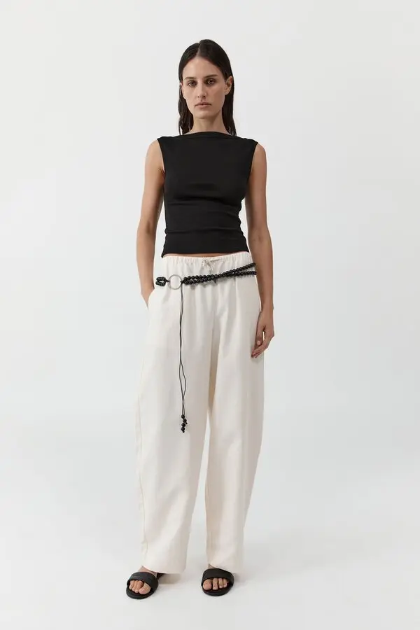 ST. AGNI Fine Drawstring Relaxed Pants