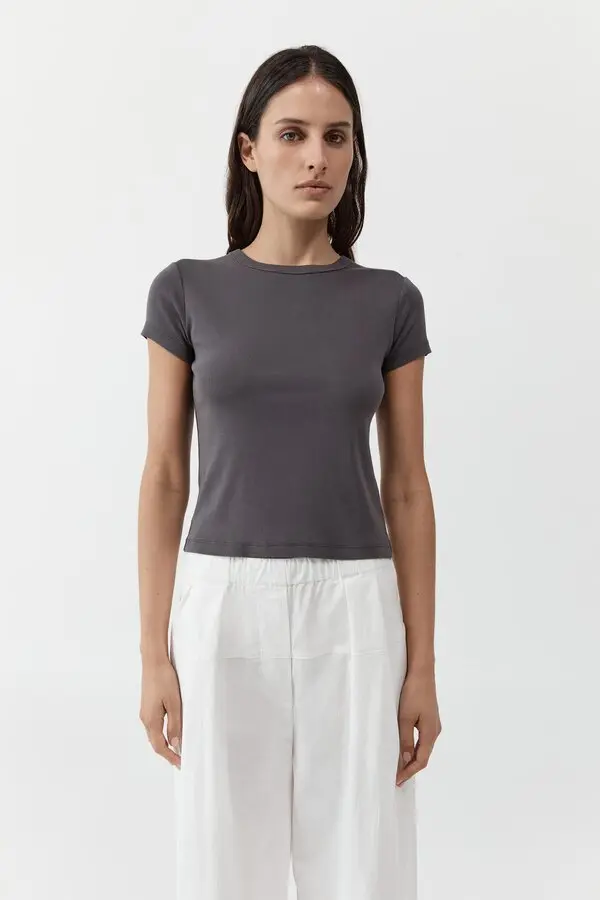 ST. AGNI Organic Cotton Baby Tee - Soot