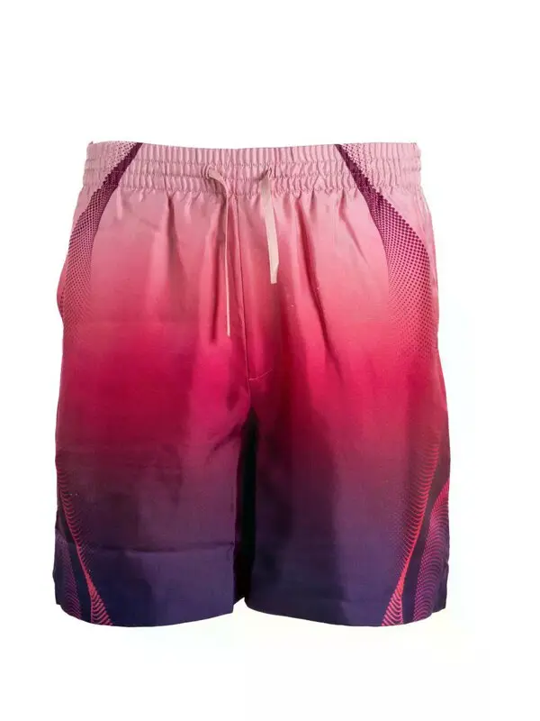 Casablanca Gradient Silk Shorts - Purple
