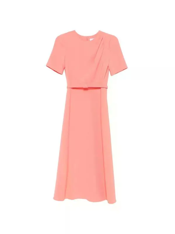 Carolina Herrera Draped Belted Midi Dress - Orange