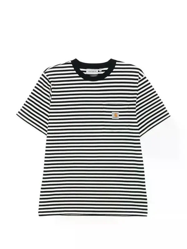 Carhartt Work In Progress Striped Pocket T-shirt - Black