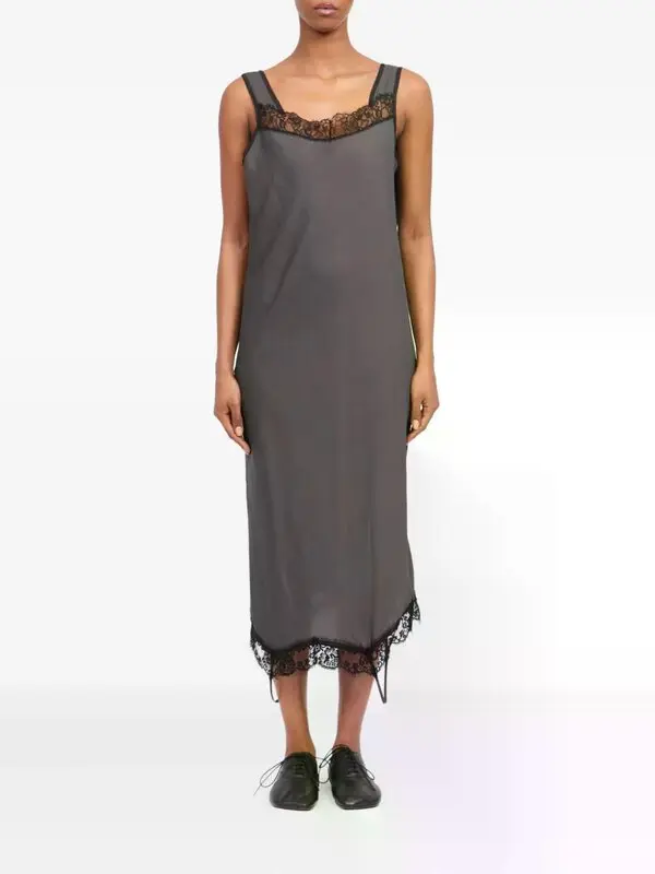 MAISON MARGIELA Lace-trim Midi Dress