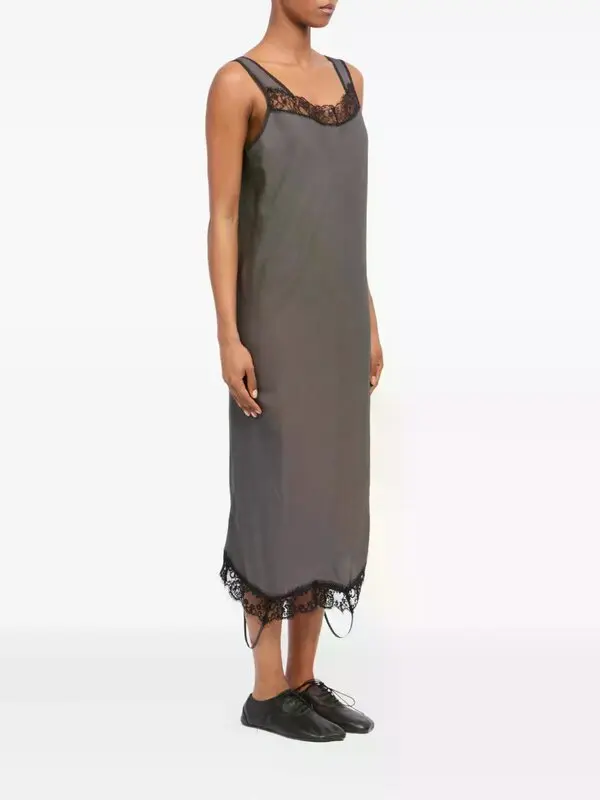 MAISON MARGIELA Lace-trim Midi Dress