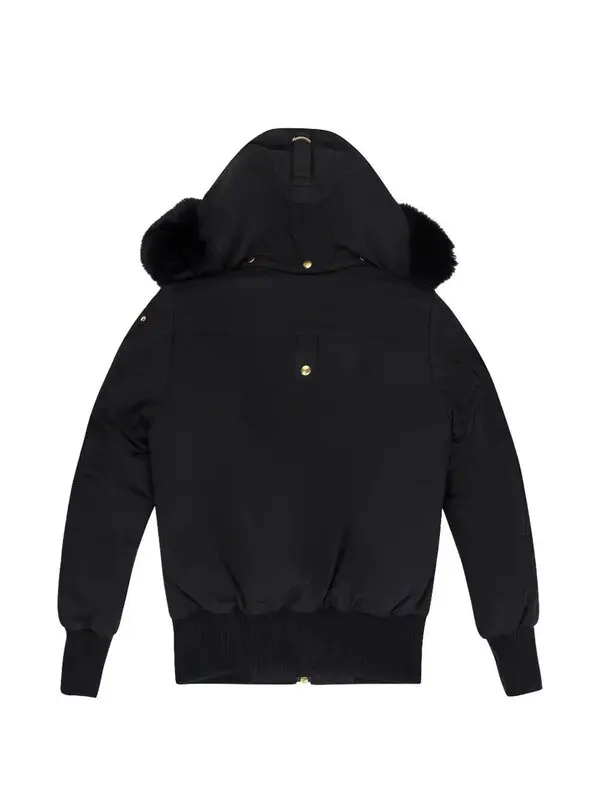 Moose Knuckles Hooded Jacket With Shearling Trim