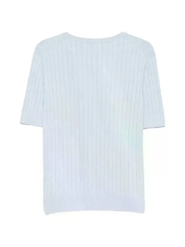 Gant Cable-knit Short-sleeve Top