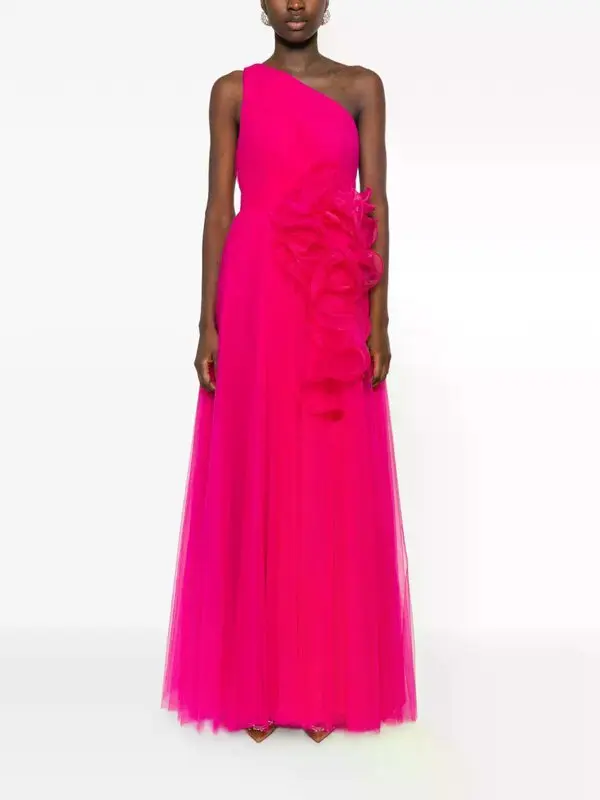 MARFIL BARCELONA One-shoulder Tulle Gown