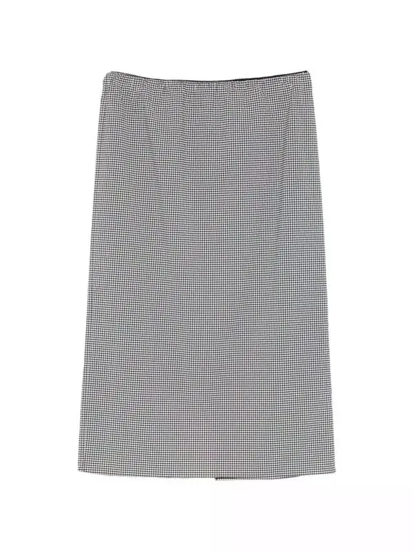Tibi Gingham Skirt - White