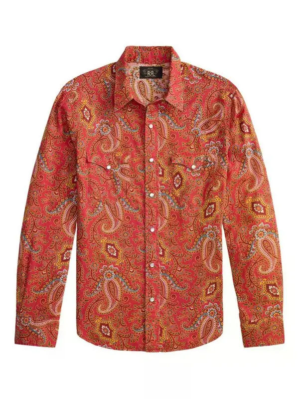 Ralph Lauren Paisley Long-sleeve Shirt - Red