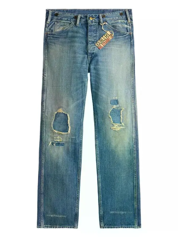 Ralph Lauren Distressed Cotton Jeans - Blue