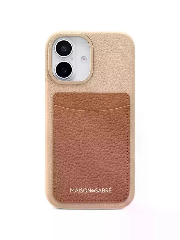 MAISON DE SABRE Card Leather Phone Case - Neutrals