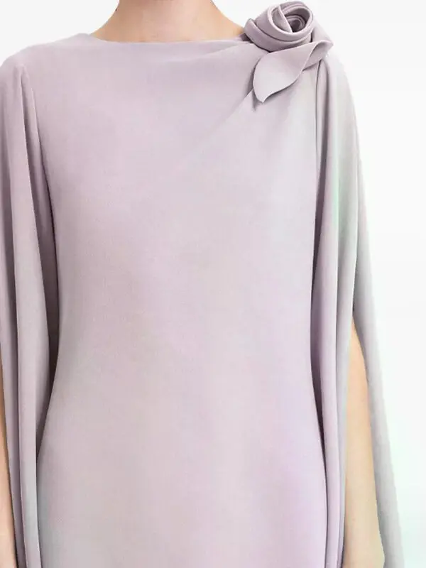 GEMY MAALOUF Rose-detail Maxi Dress - Purple