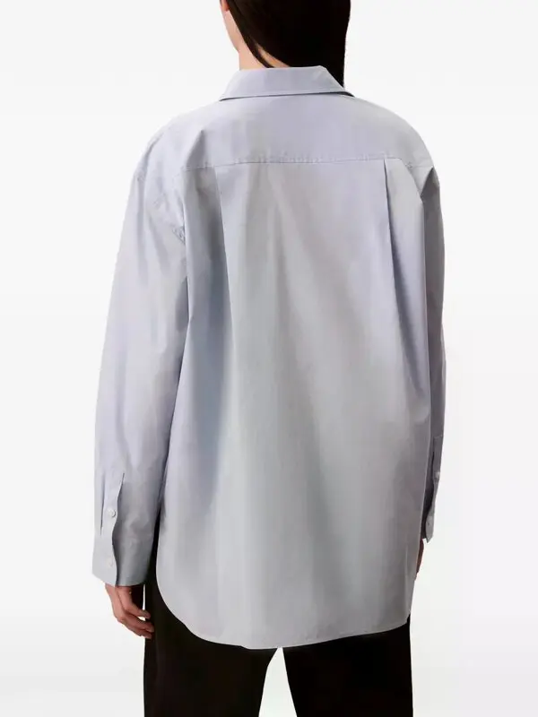 Calvin Klein Chest-pocket Logo-detail Shirt - Blue