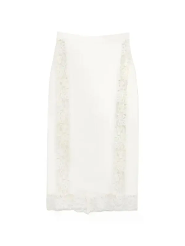 Elie Saab Lace-trimmed Midi Skirt