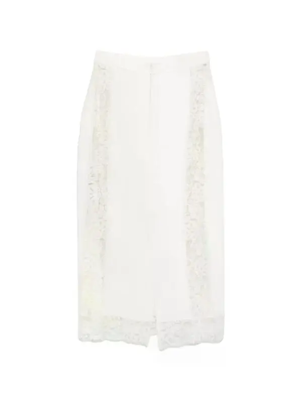 Elie Saab Lace-trimmed Midi Skirt