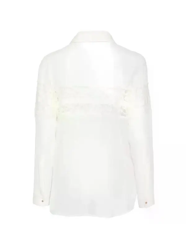 Elie Saab Lace Tie Blouse - White