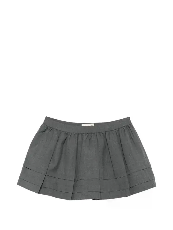 SHUSHU/TONG Pleated Mini Skirt With Ruffle Detail