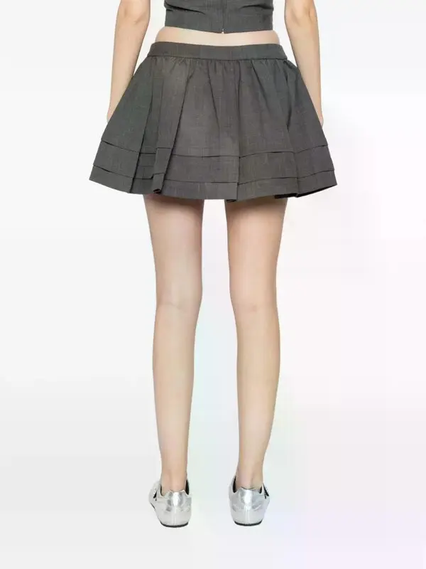 SHUSHU/TONG Pleated Mini Skirt With Ruffle Detail