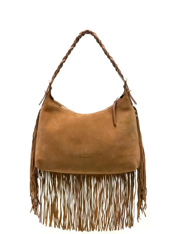 Vanessa Bruno Pm Jess Suede Shoulder Bag - Neutrals