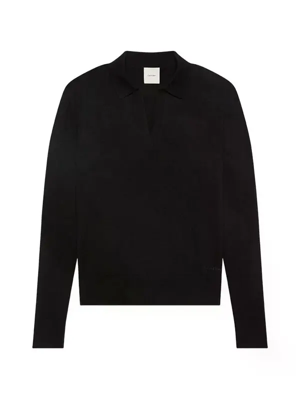 Calvin Klein Long-sleeve V-neck Sweater - Black