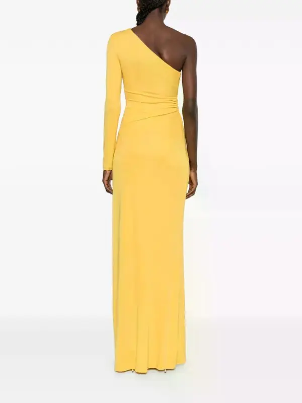 Elisabetta Franchi One-shoulder Cut-out Maxi Dress - Yellow