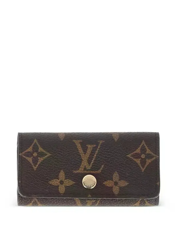 LOUIS VUITTON 4 Key Flap-closure Monogram Canvas Key Holder - Brown