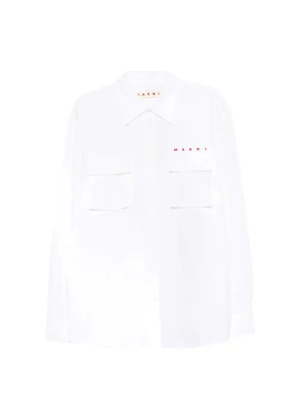 Marni Flap-pocket Logo Shirt - White