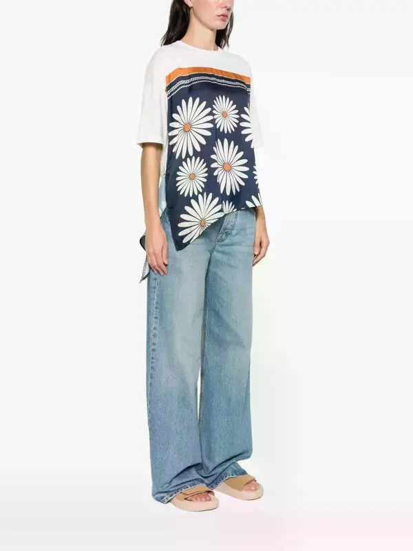 Sandro Floral-detail Panel Top