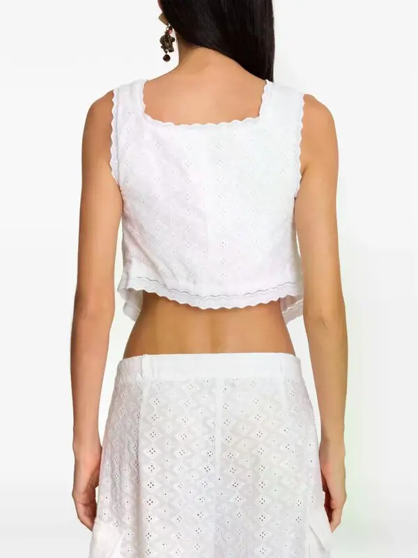 AMIR SLAMA Lace Tie-detail Top
