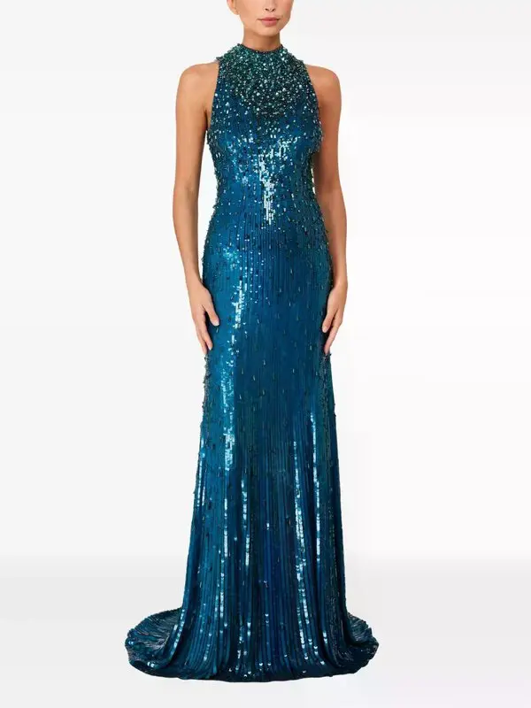 Jenny Packham Sequin-embellished Maxi Dress