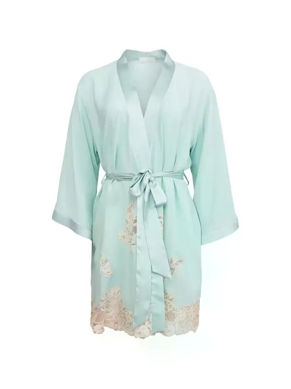 Fleur Du Mal Juliet Lace Robe - Green