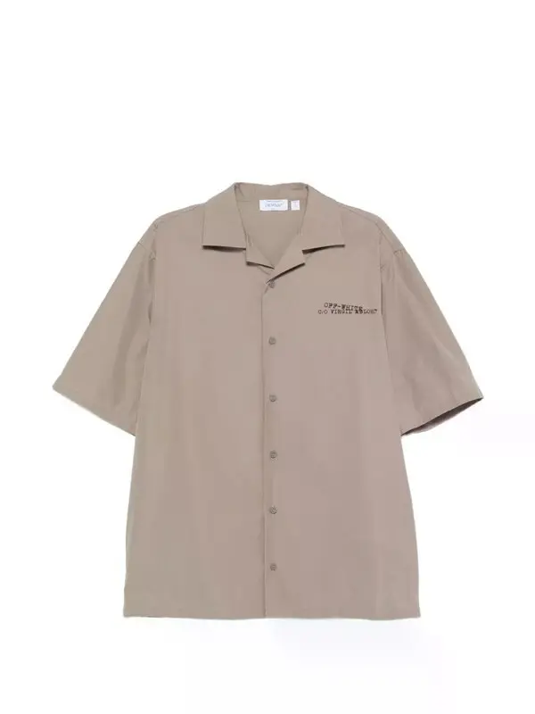 Off-White Buttoned Short-sleeve Shirt - Neutrals