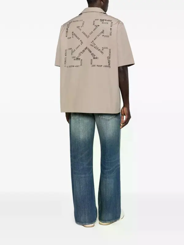 Off-White Buttoned Short-sleeve Shirt