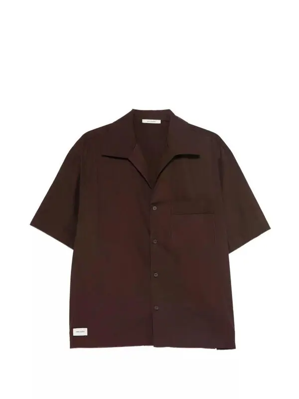 ENTIRE STUDIOS Short-sleeve Pajama Shirt - Brown