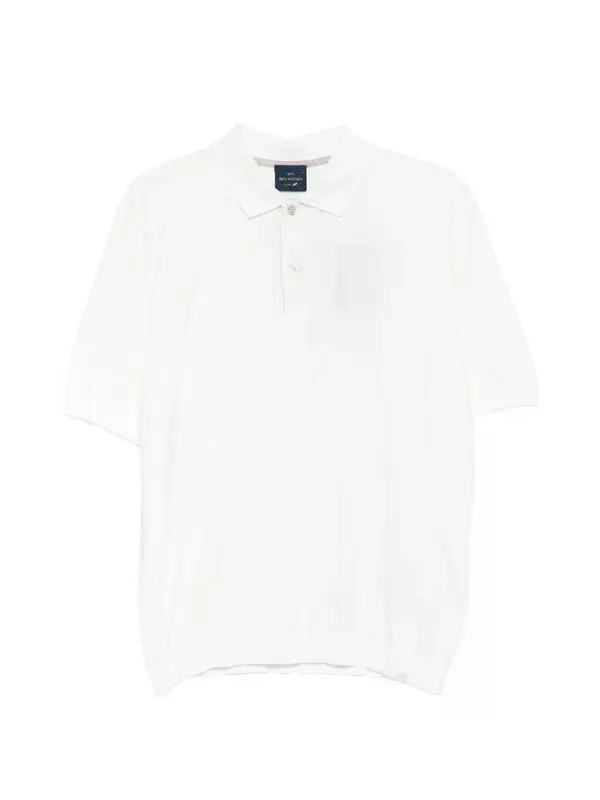 Paul & Shark Button Fastening Polo Shirt - White