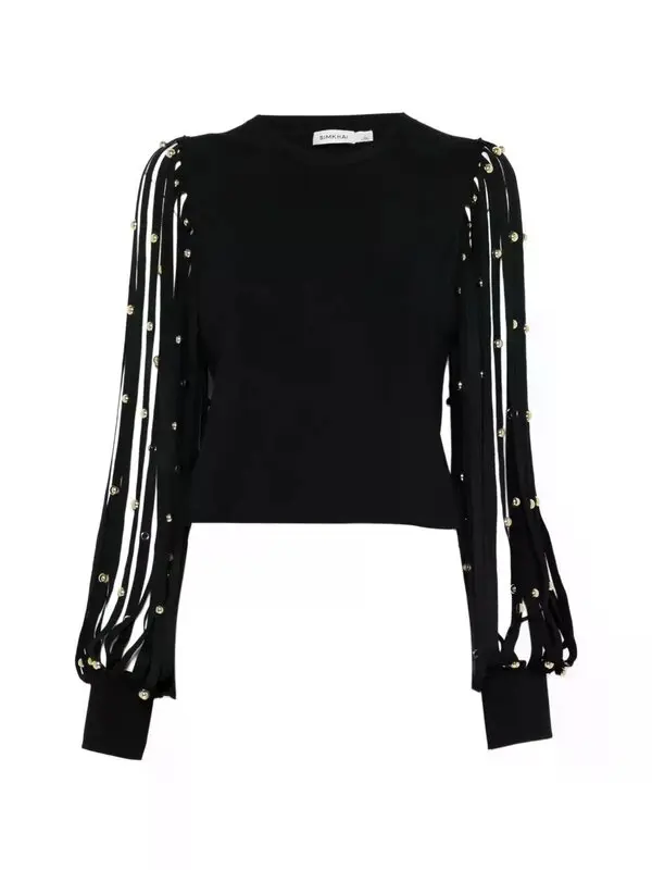 Simkhai Studded Cut-out Top - Black