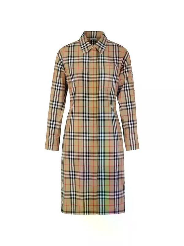 Burberry Checked Midi Dress