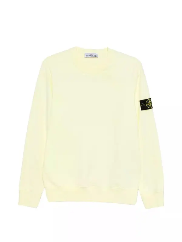 Stone Island Patch Crew-neck Sweatshirt - Yellow