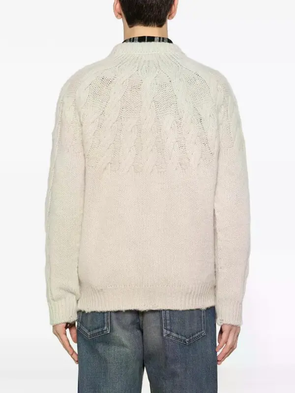 Junya Watanabe Cable-knit Crew-neck Sweater